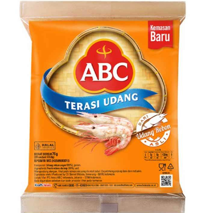 Jual ABC TERASI UDANG (20 Sachet @ 3.8g) | Shopee Indonesia