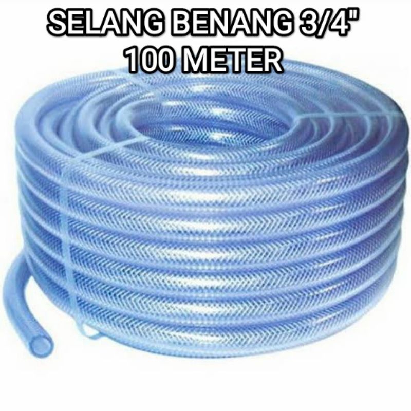 Jual Selang Benang 3/4" inch roll 100 meter / Selang Air / Selang taman | Shopee Indonesia