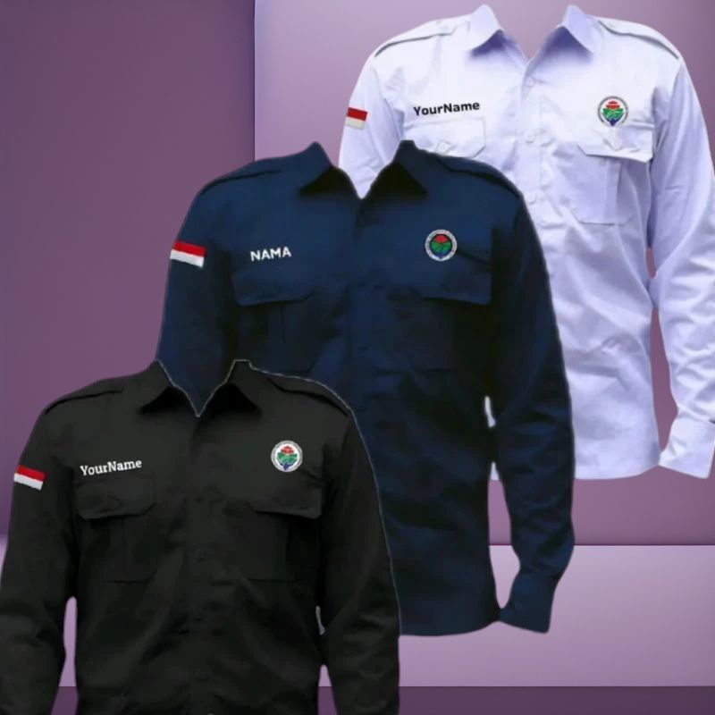 Jual kemeja kerja baju pdh seragam kerja bumdes free bordir nama ...