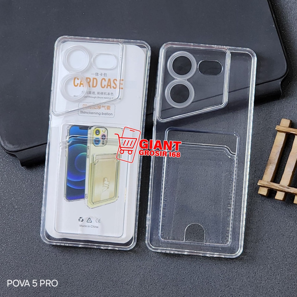Jual TECNO POVA 5 PRO CLEAR CARD CASE SLOT KARTU CASE TECNO POVA 5 PRO | Shopee Indonesia