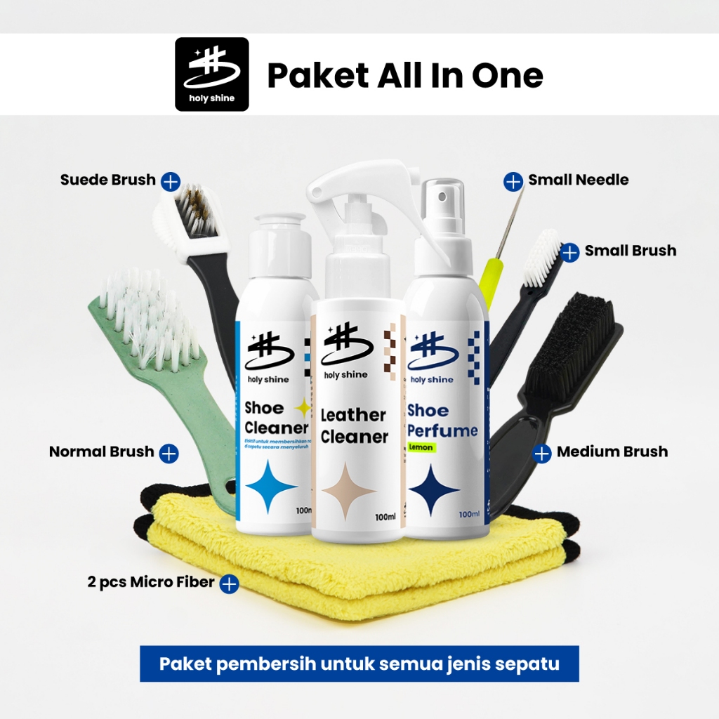Jual Holy Shine Starter Kit / Paket Sabun Cuci Sepatu Shoe Cleaner ...