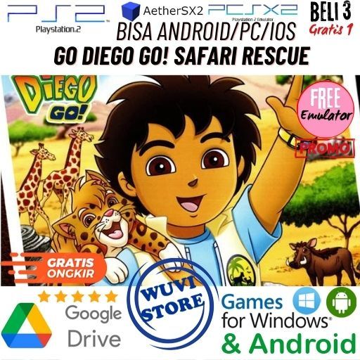 Jual Jual Game PS 2 Go Diego Go! Safari Rescue | Bisa di PC / Android ...