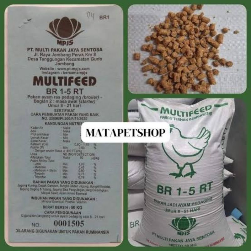 Jual Multifeed BR 1-5 RT pakan ayam (kecil) | Shopee Indonesia
