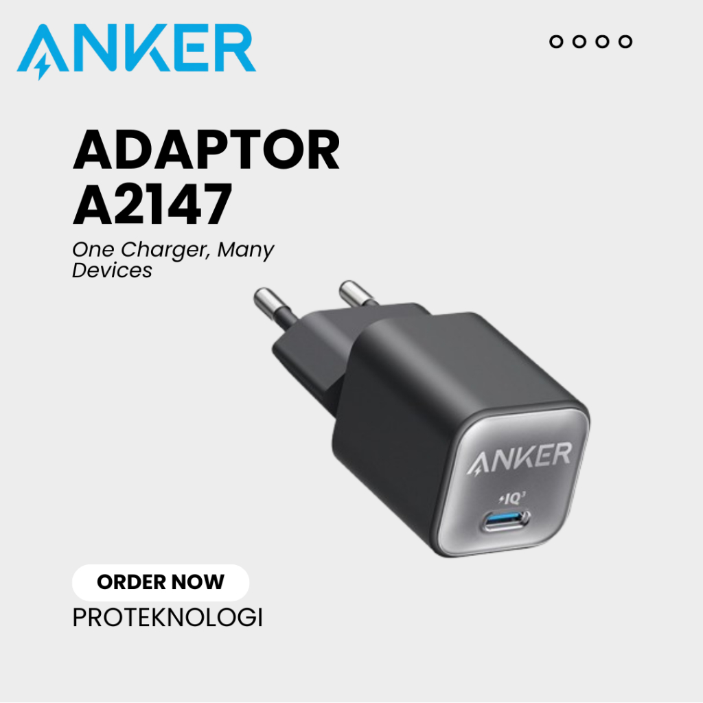 Jual ANKER A2147 Wall Charger 511 Super Fast Charging Nano III 30W | Shopee Indonesia