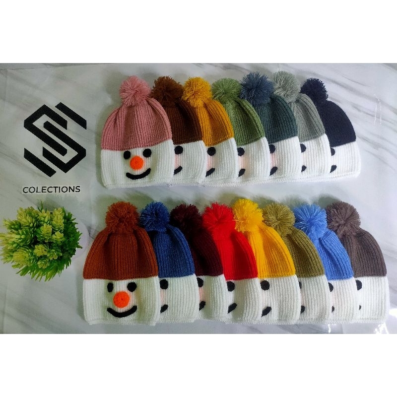 Jual Topi/Kupluk Rajut Original Premium Boneka Salju (Kids 0-5 tahun ...