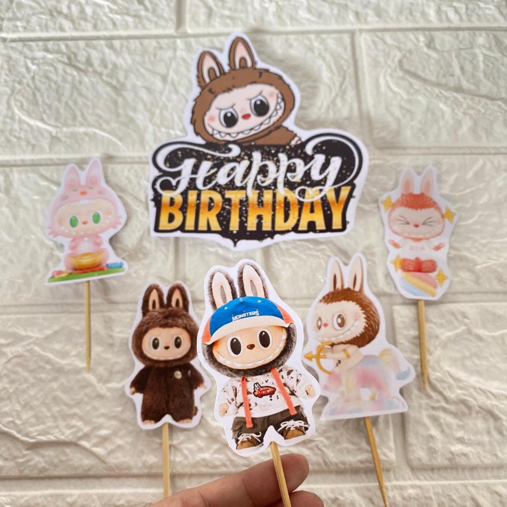 Jual Topper Labubu / Topper Ulangtahun Labubu / Topper Happy Birthday ...