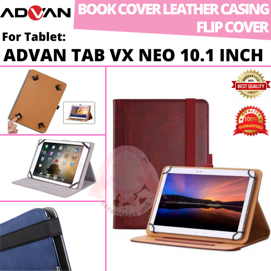 Jual Advan Tab VX Neo 10.1 Inch 2024 Leather Flip Book Cover Case ...