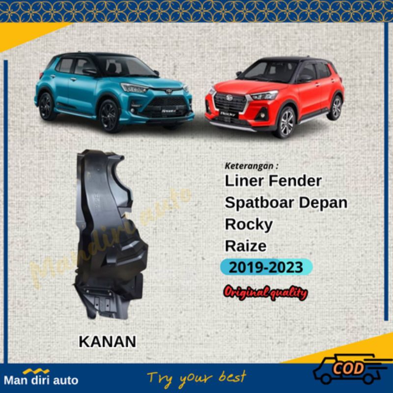 Jual Liner Fender | Spakboar Kolong Depan Rocky Raize 2019 2020 2021 ...