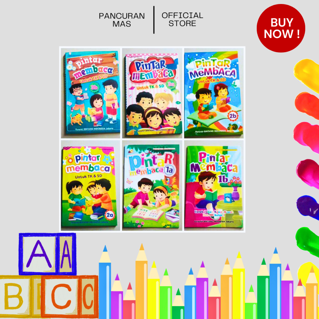 Jual Buku Pintar Membaca 1a 1b 2a 2b 3a 3b Tk & Sd | Shopee Indonesia