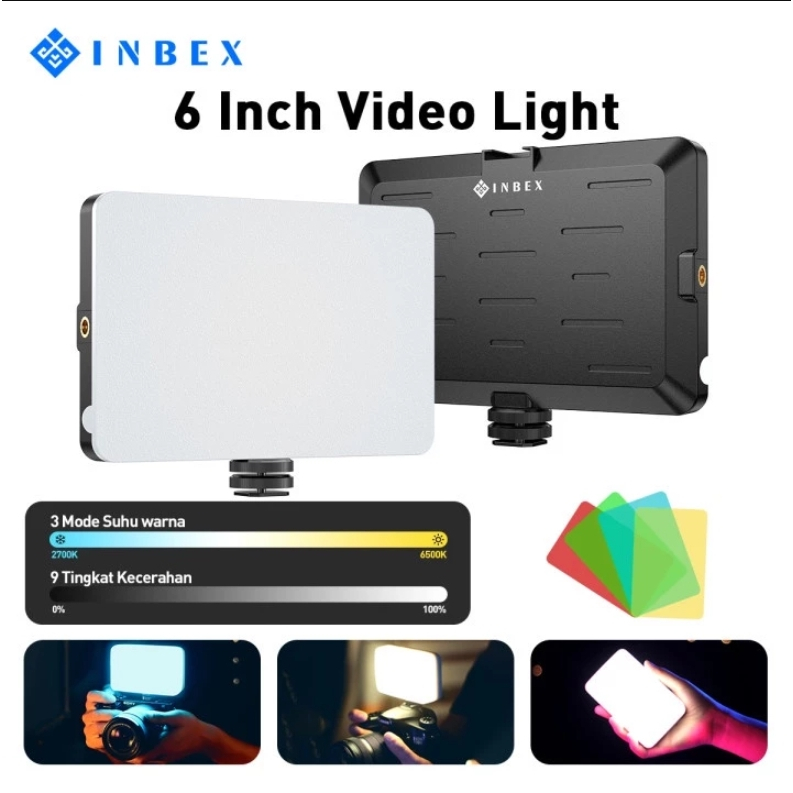 Jual INBEX RGB 6 inch panel Lampu Foto Lampu LED Video Light lampu live ...