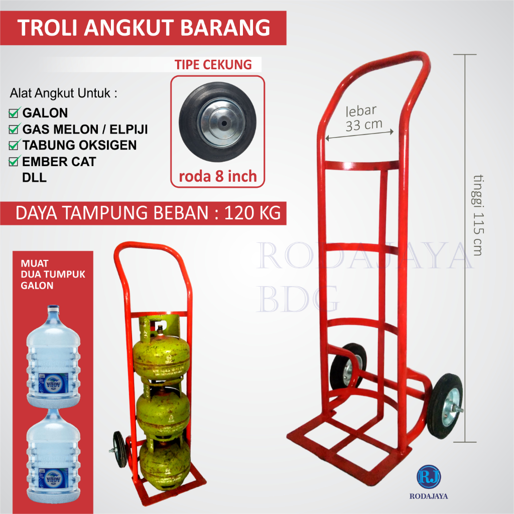 Jual Trolley Multifungsi serbaguna / roda 8 inch - tipe CEKUNG / daya ...