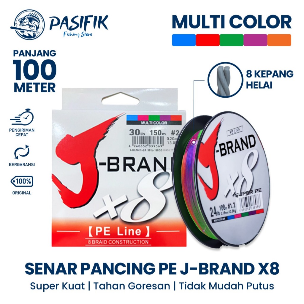 Jual Senar Pancing Baru J Brand X8 Grand 8 Stand Xbraided PE Line ...