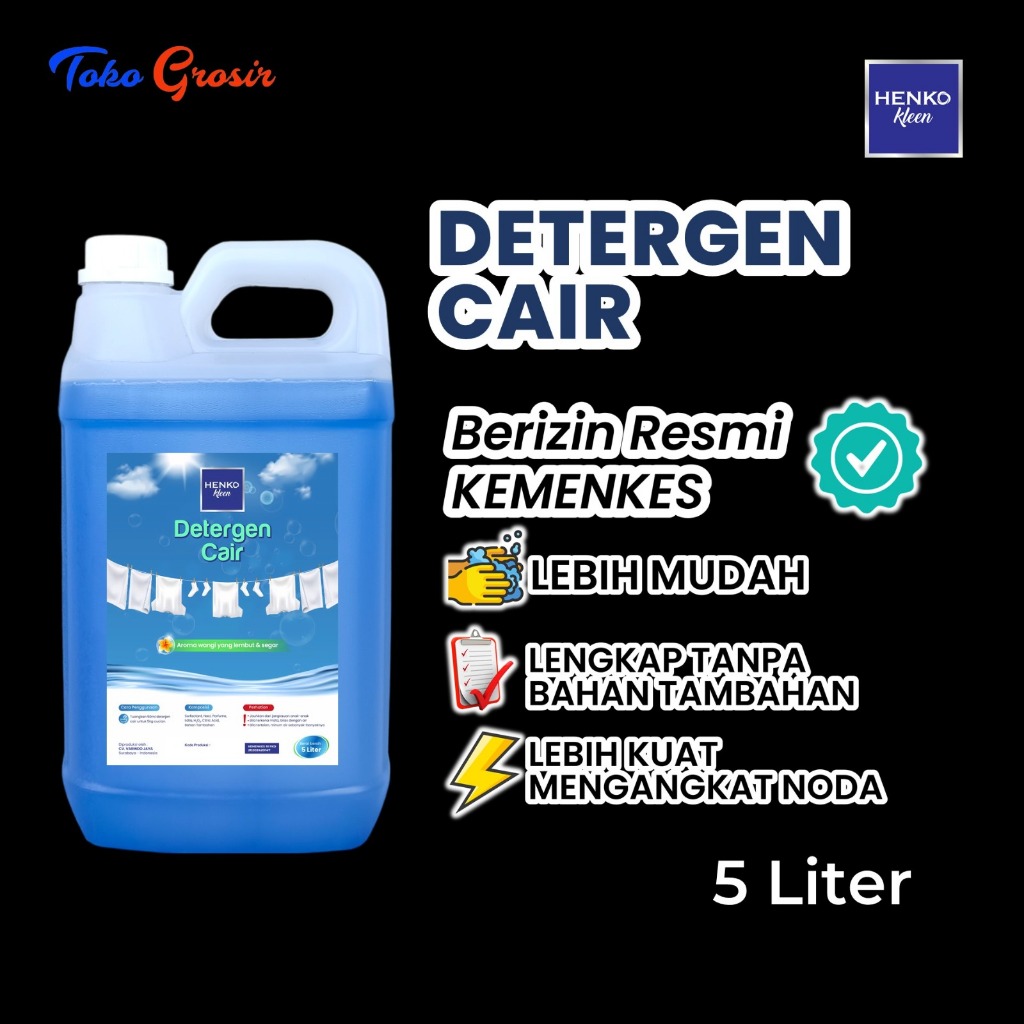 Jual DETERGEN CAIR LAUNDRY KEMASAN 5 LITER | Shopee Indonesia