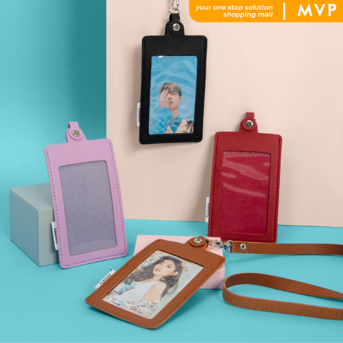 Jual MVP Lanyard Mika Satu Sisi Name Tag Kulit Model Kancing Name Tag ...