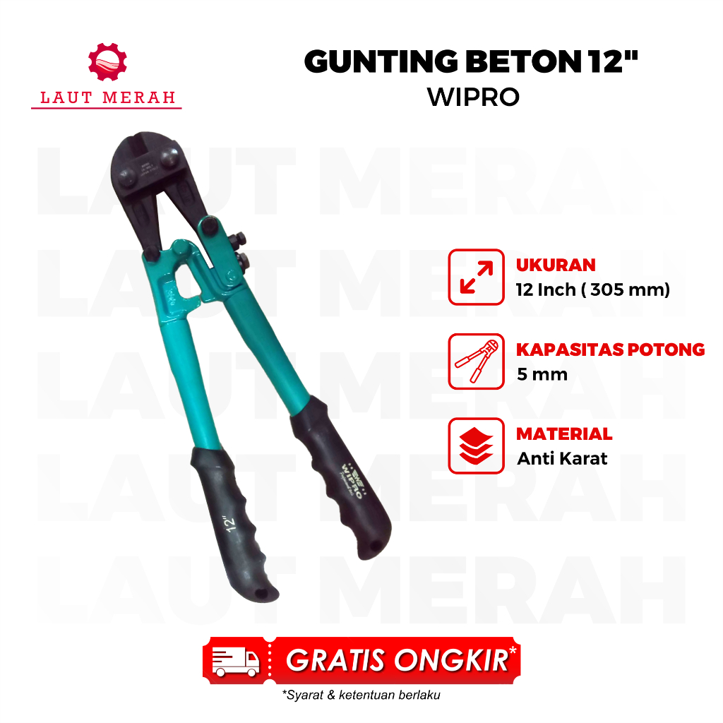 Jual WIPRO Gunting Beton Bolt Cutter Potong Besi Kawat Baja Rantai 12" inch | Shopee Indonesia