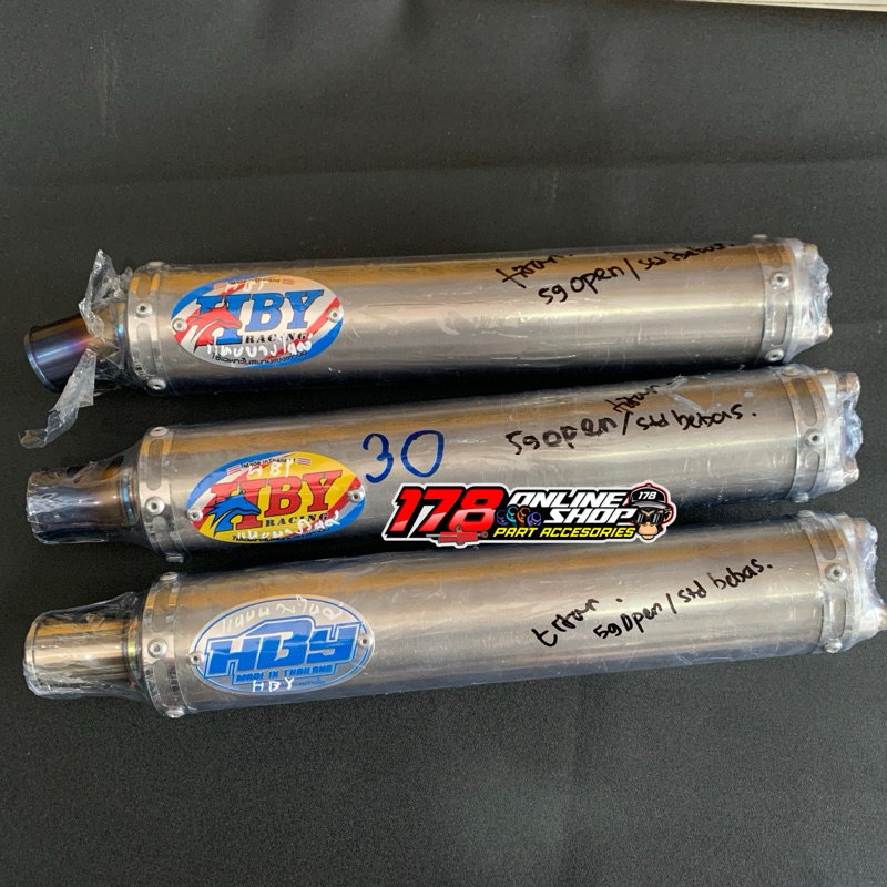 Jual silencer knalpot HBY spesial 59 open / std bebas original product HBY | Shopee Indonesia