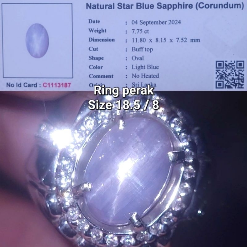 Jual Natural batu star safir ceylon srilanka sapphire | Shopee Indonesia