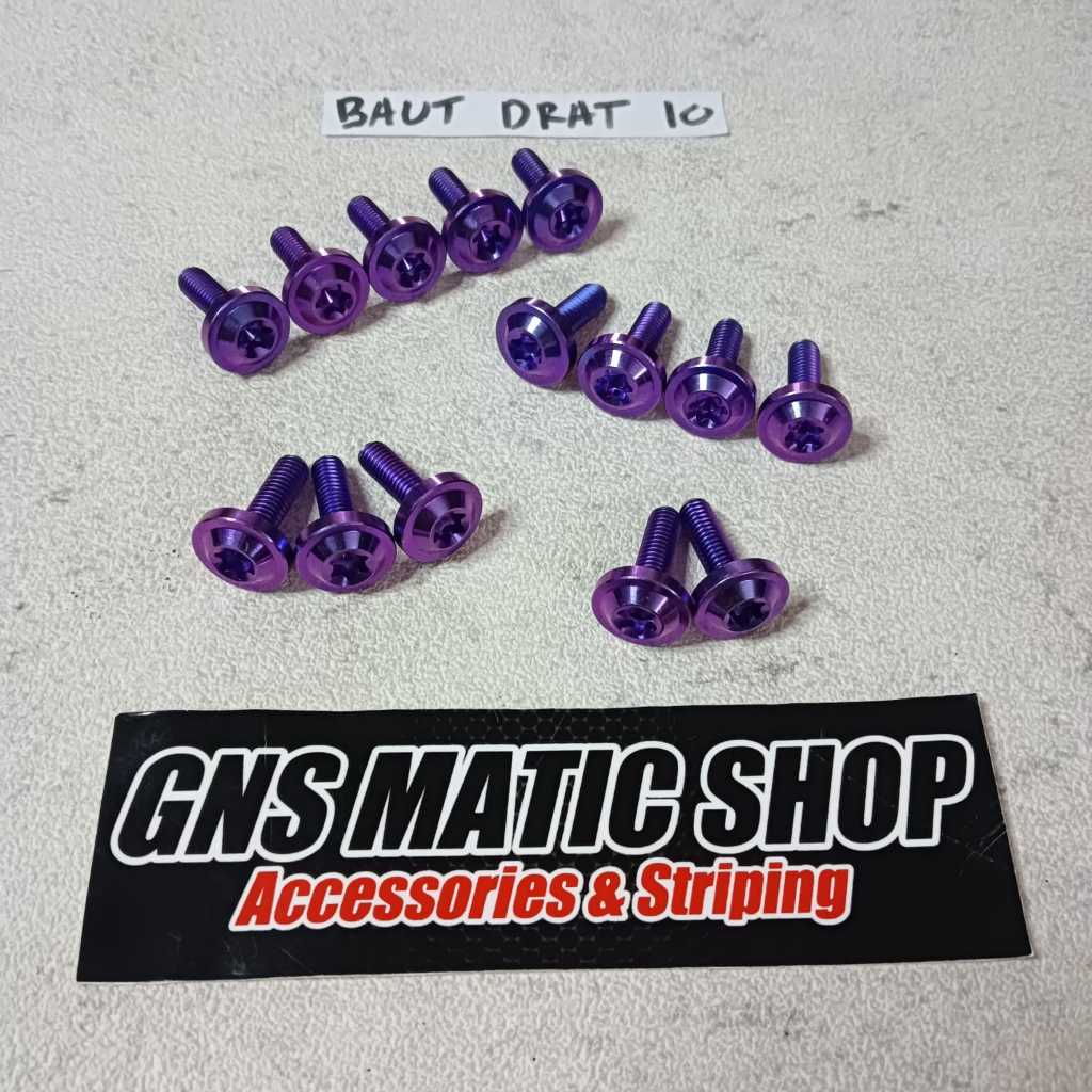 Jual Baut dudukan plat nomor titanium original / baut titanium plat ...