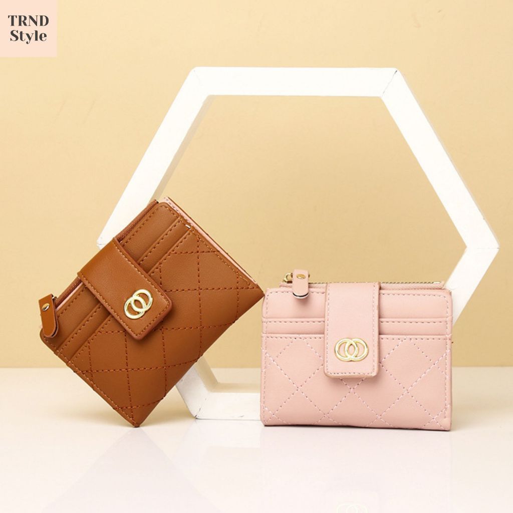Jual Dompet Wanita Kecil Lipat Kulit PU Wallet Koin Banyak Slot ...