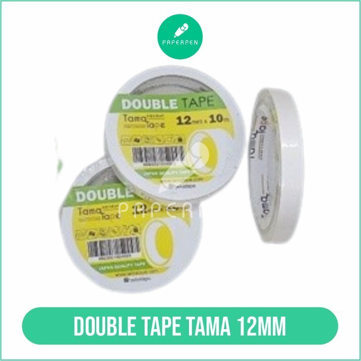 Jual ISOLASI DOUBLE TAPE TAMA 1/2INC ATAU 12MM | Shopee Indonesia