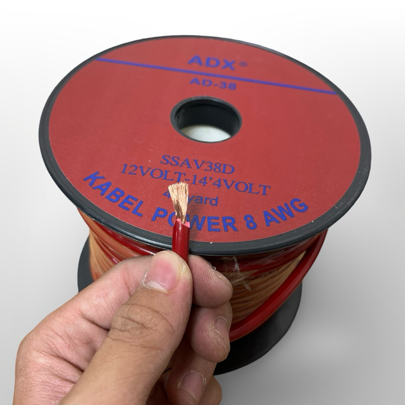 Jual Kabel Audio Power 8 awg ADX Berkualitas Merek ADX harga per 1 roll ...