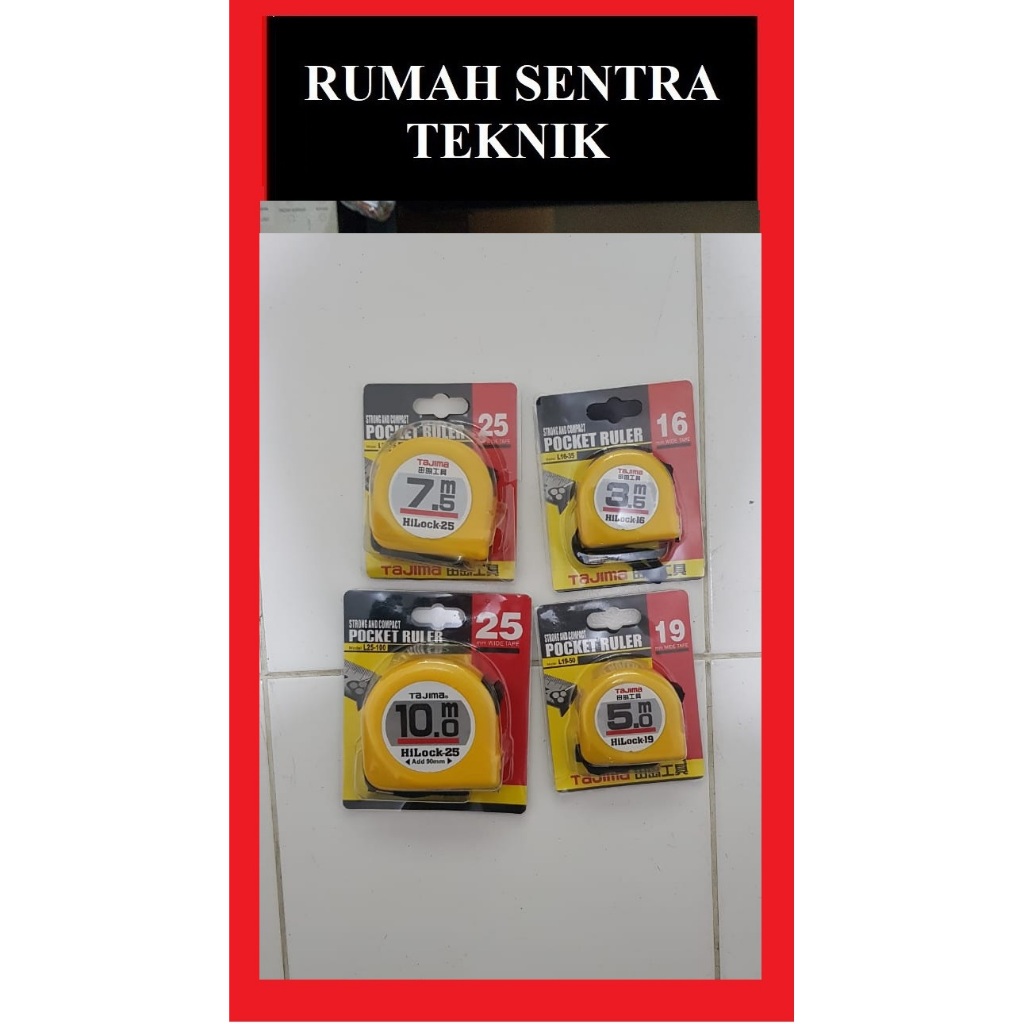 Jual Meteran Tajima Hi Lock Kuning Measuring Tape japan | Shopee Indonesia