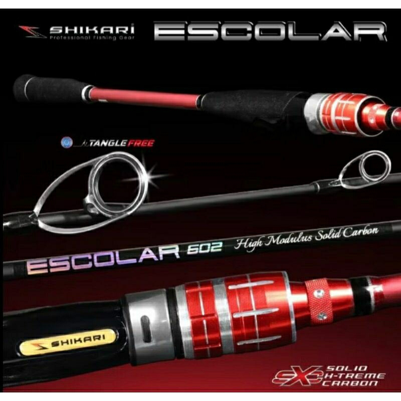 Jual joran SHIKARI ESCOLAR 180/JIGGING ROD/carbon solid | Shopee Indonesia