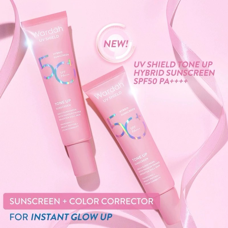 Jual Wardah UV Shield Tone Up Sunscreen SPF 50+ PA+++ Netto 30Ml | Shopee Indonesia