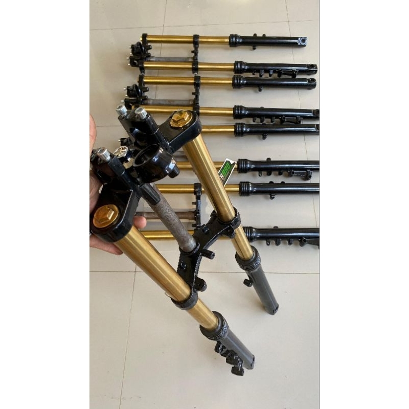 Jual Shok depan NINJA R SET segitiga as gold | Shopee Indonesia