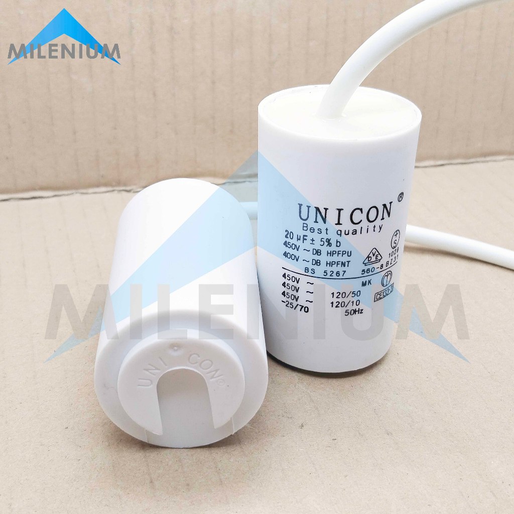 Jual Kapasitor Mesin Cuci / Pompa Air Bulat UNICON 20 Mikro UF | Shopee ...