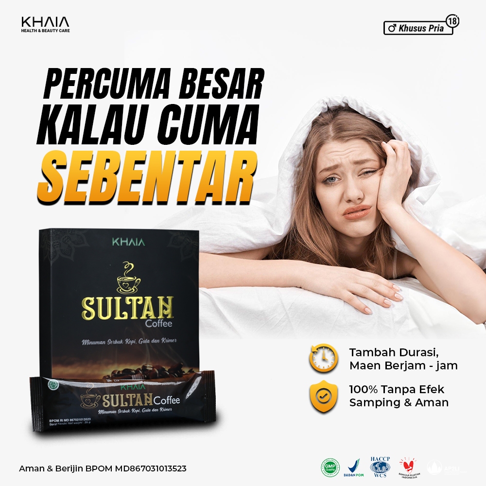 Jual (PRIVASI AMAN) 3 Sachet Kopi Sultan Khaia Coffee Hitam Bubuk Ginseng Minuman Herbal Stamina ...