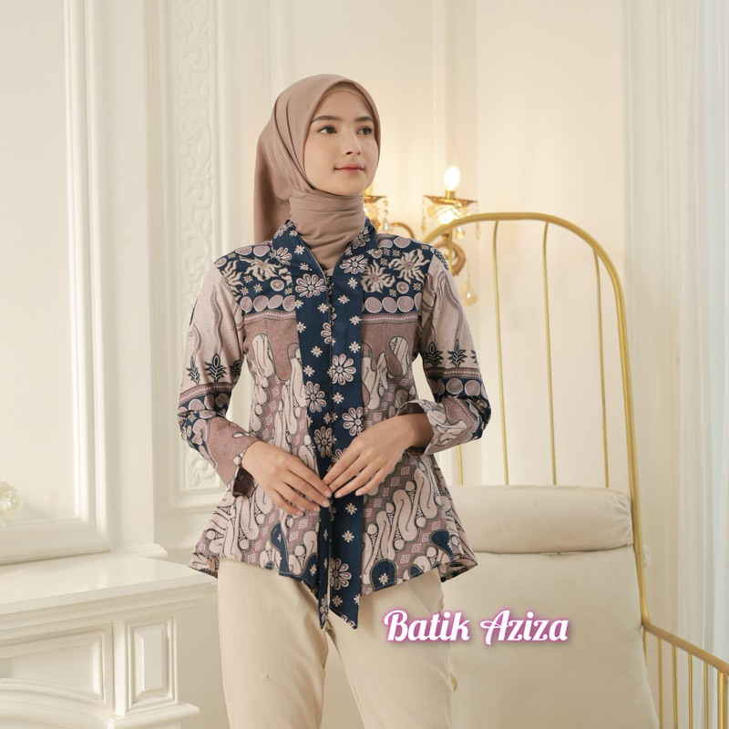 Jual Atasan Batik Wanita Ukuran Jumbo by Batik Aziza | Shopee Indonesia