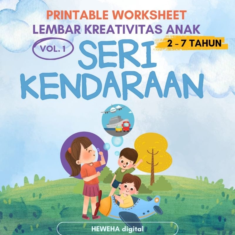 Jual PRINTABLE WORKSHEET Lembar Kerja - Seri Kendaraan - Produk Digital ...