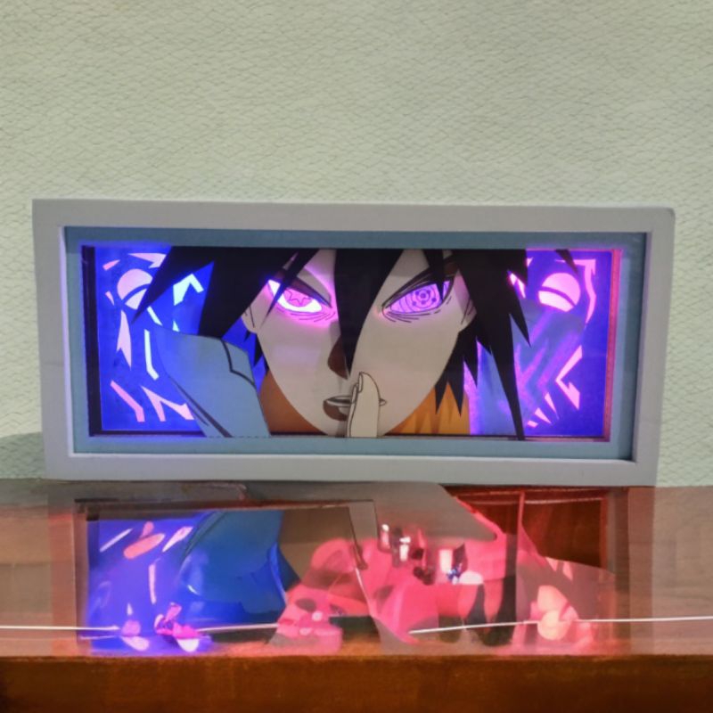 Jual Anime Lightbox 3D Lampu LED Naruto - Sasuke Uchiha Light Box ...