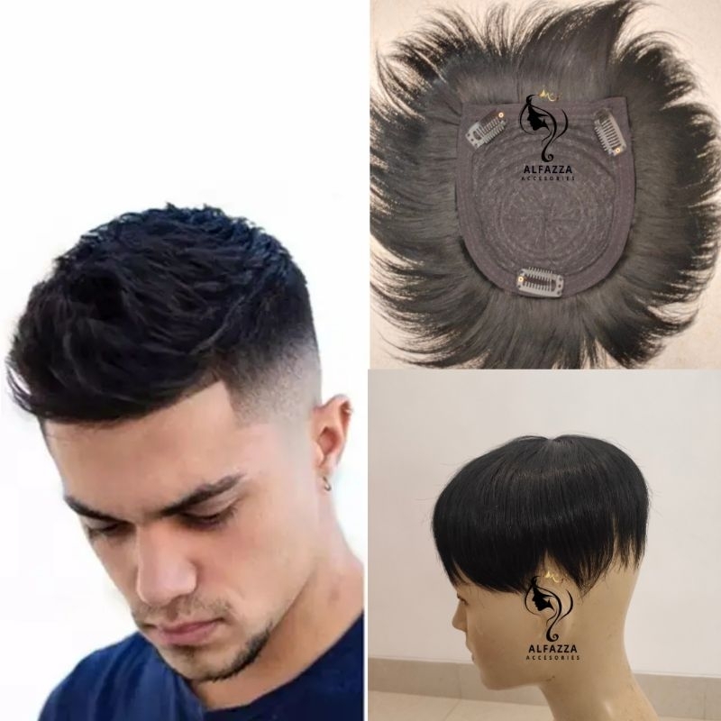 Jual Hair Toupee wig/ tambahan botak pria | Shopee Indonesia