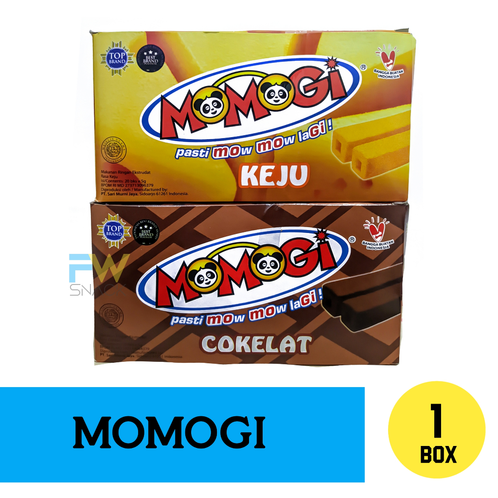 Jual Momogi stick snack makanan ringan 1 box isi 20 pcs | Shopee Indonesia