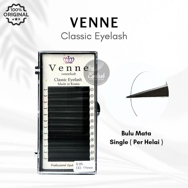 Jual INVEN VENNE CLASSIC SINGLE Eyelash DD0.05 Tanam Bulu Matte Super ...