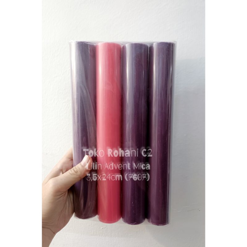 Jual Lilin Advent Mica 3,5x24cm (7607) - Lilin Natal - Lilin Adven ...
