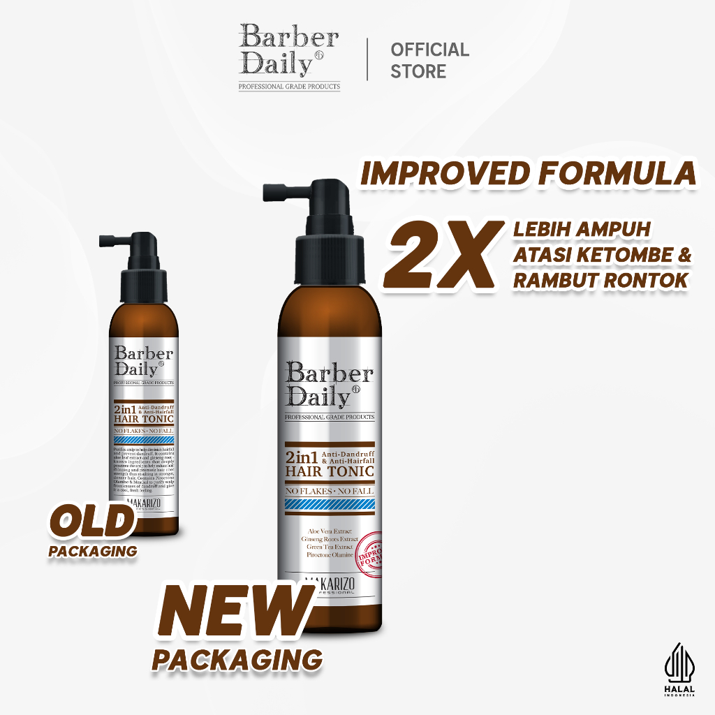 Jual Barber Daily 2in1 Hair Tonic 140mL - (Improved Formulation ...