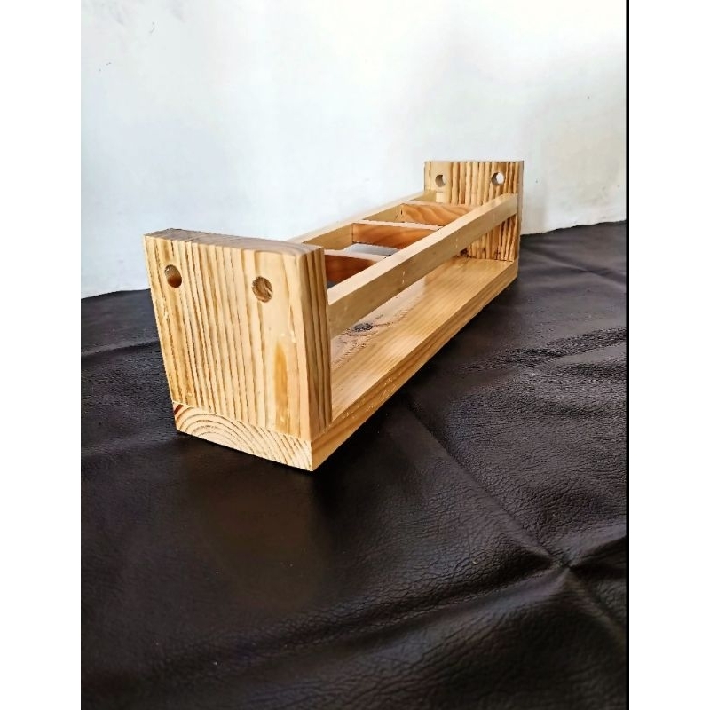 Jual rak botol minum minyak serbaguna kayu jati blanda | Shopee Indonesia