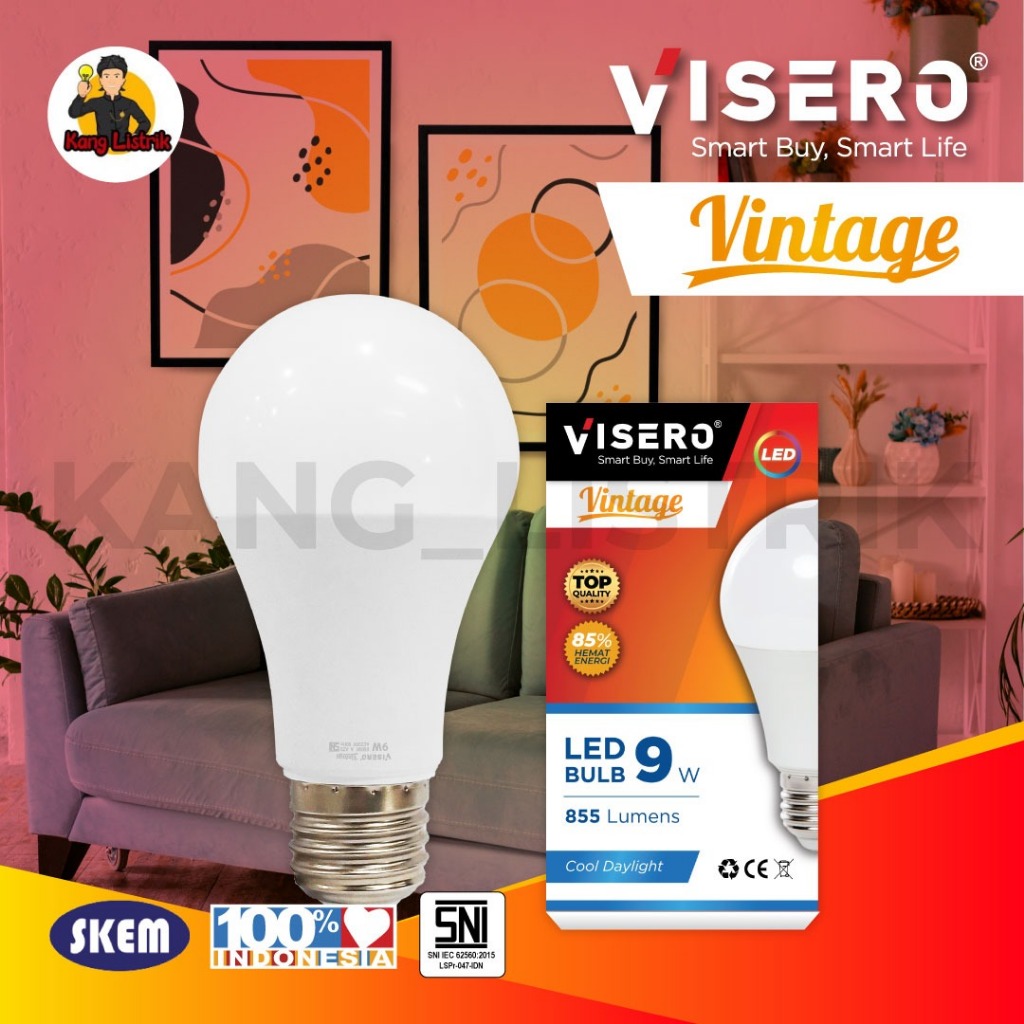Jual Bohlam Lampu LED VISERO VINTAGE 9W / VINTAGE 9 WATT | Shopee Indonesia