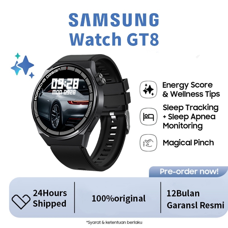 Jual Original Warranty 24 months Smartwatch GT8 1.28-inch HD Round Full Touch Screen Bluetooth ...
