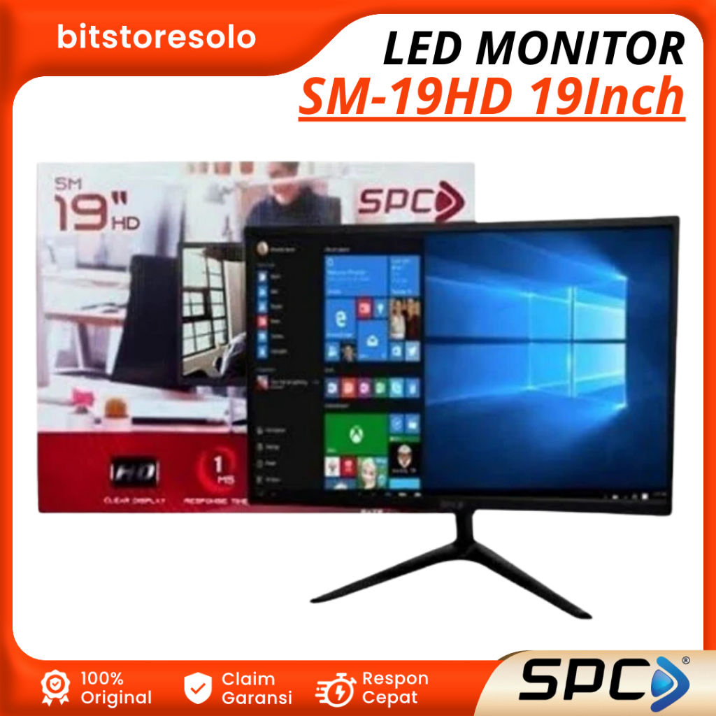 Jual Monitor Led SPC 19 inchi SM-19HD Dual Output VGA HDMI | Shopee Indonesia