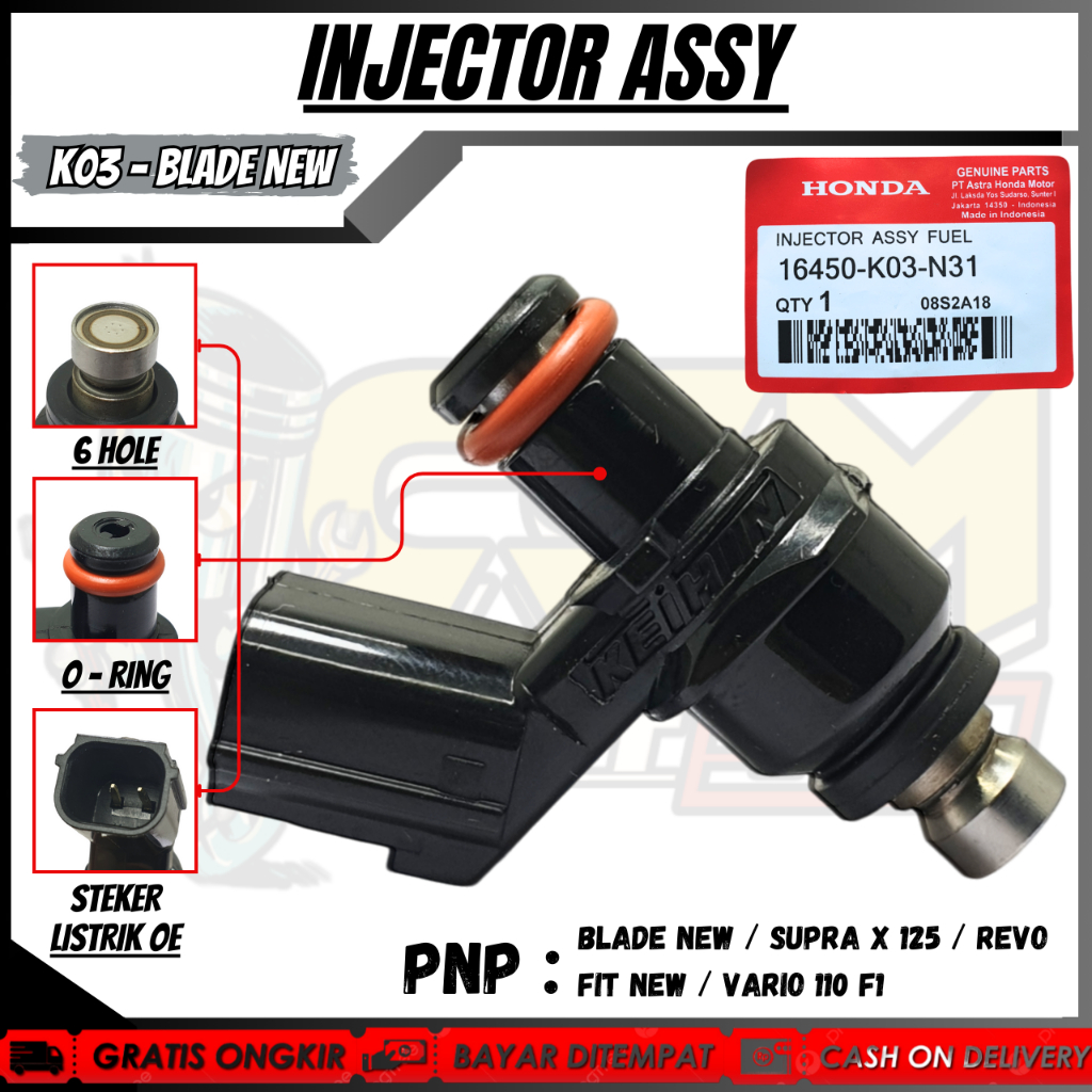 Jual ( HONDA K03 ) INJECTOR INJEKTOR REVO F1 / SUPRA 125 HEIM IN ...