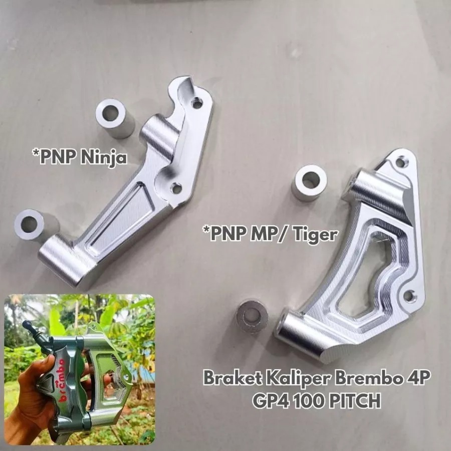 Jual Braket Bracket Kaliper Brembo GP4 4 Piston CNC Import PNP Ninja Tiger Megapro CNC | Shopee ...