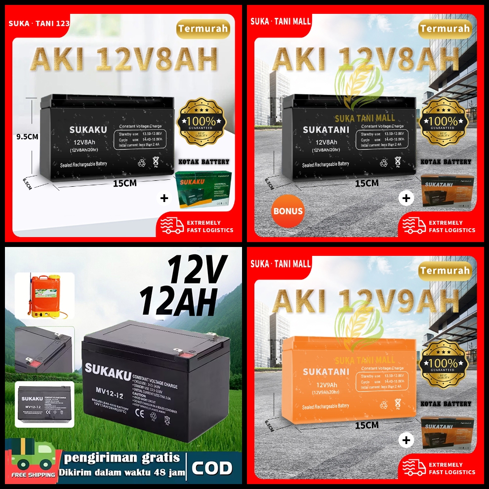 Jual BATTERY/AKI SPRAYER VARIASI 12V 8AH/9AH/10AH(BERGARANSI - AKI ACCU UPS BATERAI SPRAYER ...