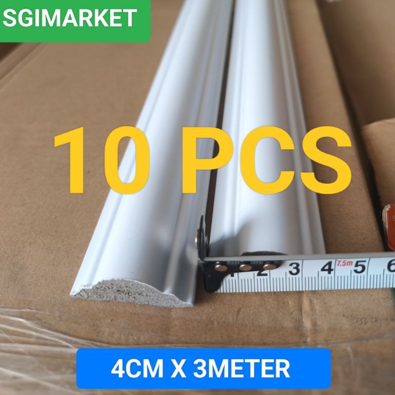 Jual 20 Pcs - Molding dinding pvc Lebar 4cm x 3meter harga grosir/list ...