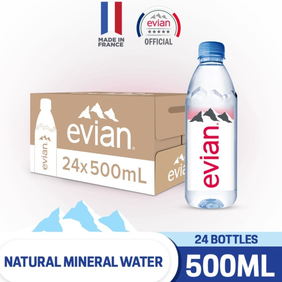 Jual Evian Natural Mineral Water 24 x 500ml | Shopee Indonesia