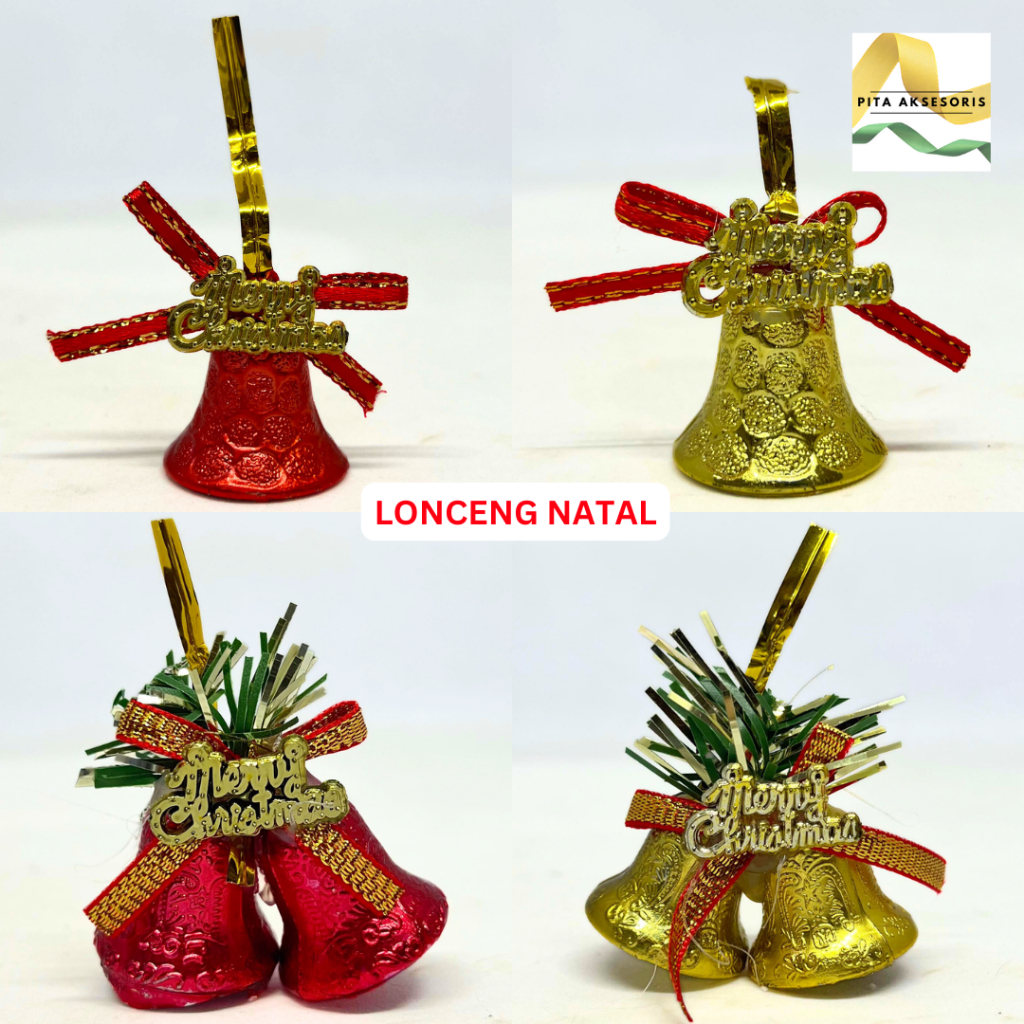Jual (1 PACK) Hiasan Lonceng Natal Christmas Bell Aksesoris Kue Xmas ...