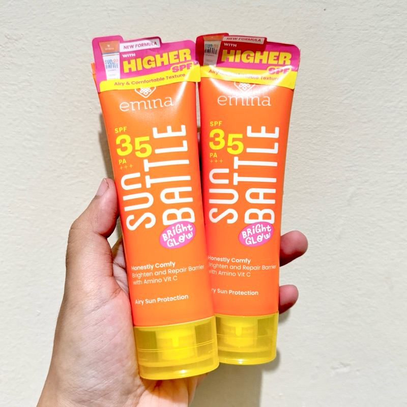 Jual EMINA Sun Battle SUnscreen Brighten & Repair Barrier Airy Sun ...